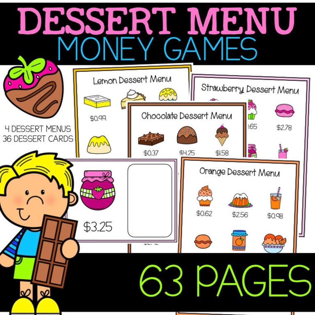 Counting Money Math Centers, Let's Play Dessert Shop, Counting Coins ...