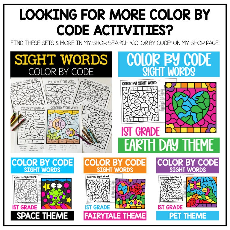 4th of July Sight Word Color by Code for First & Second Grade, No Prep ...