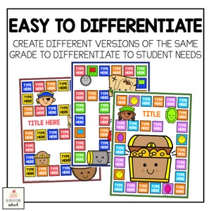 6 Editable Pirate Board Games Any Elementary Grade/subject, Homeschool ...