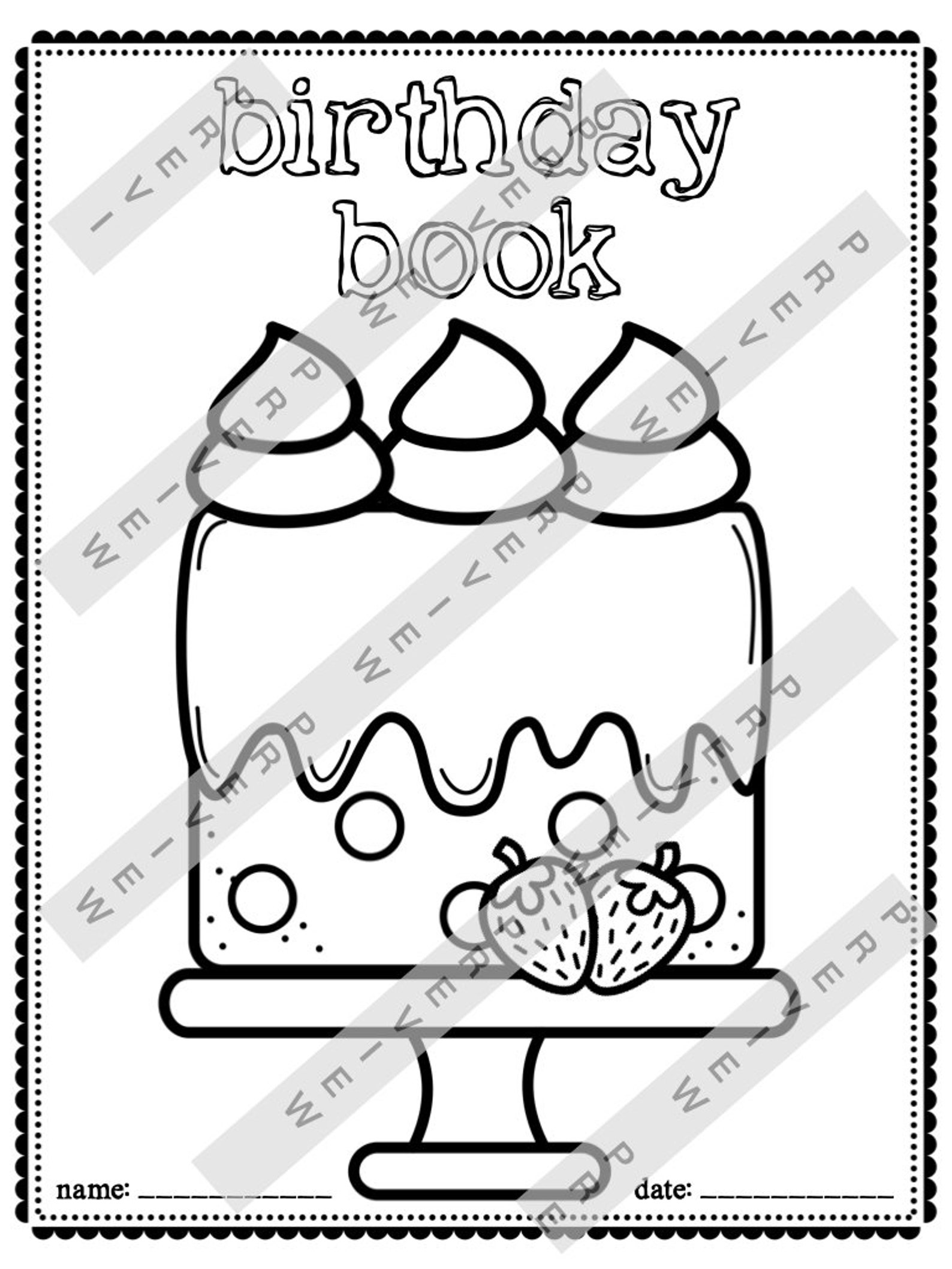 Birthday Book for Elementary Classrooms & Students, Writing Letters - Etsy