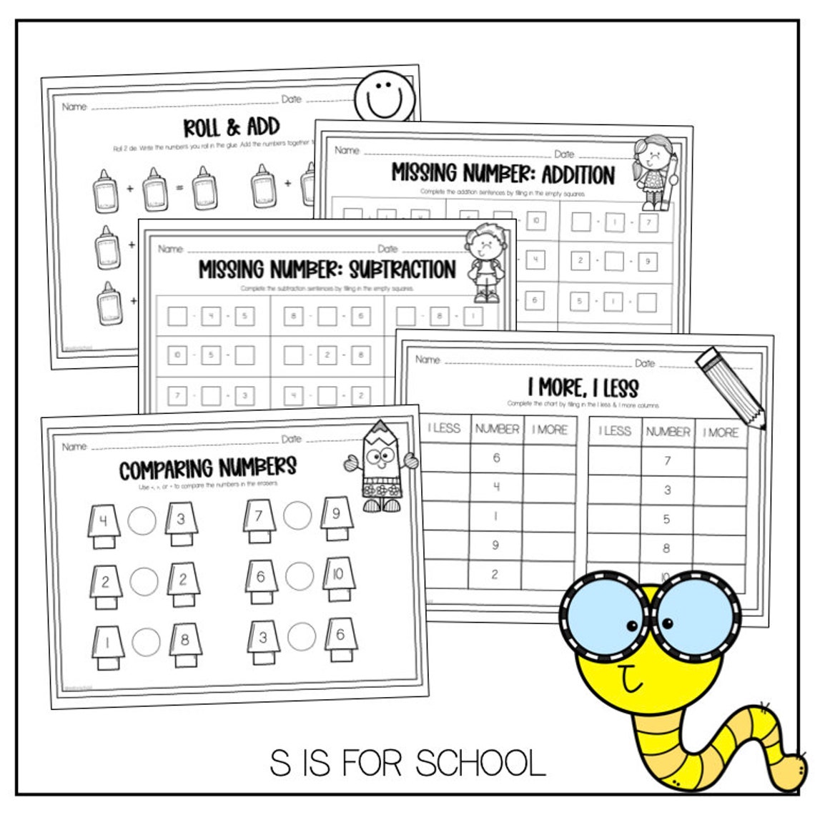 1st Grade No Prep Worksheets, Back to School Printables, Early Finisher ...