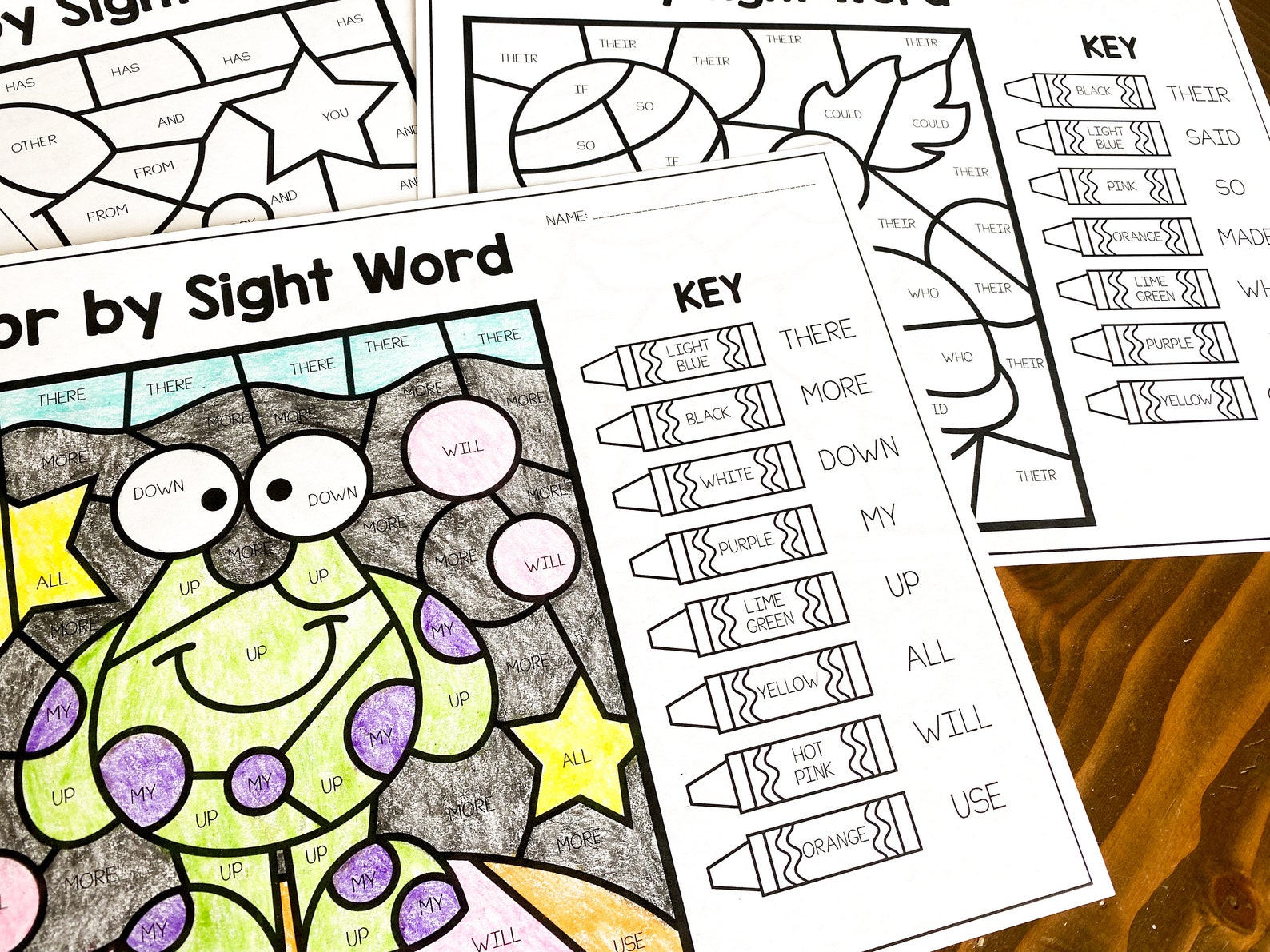 Outer Space Sight Word Color by Code | First & Second Grade | No Prep ...