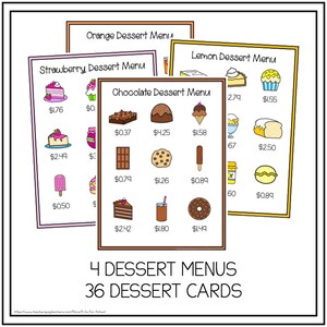 Counting Money Math Centers, Let's Play Dessert Shop, Counting Coins ...