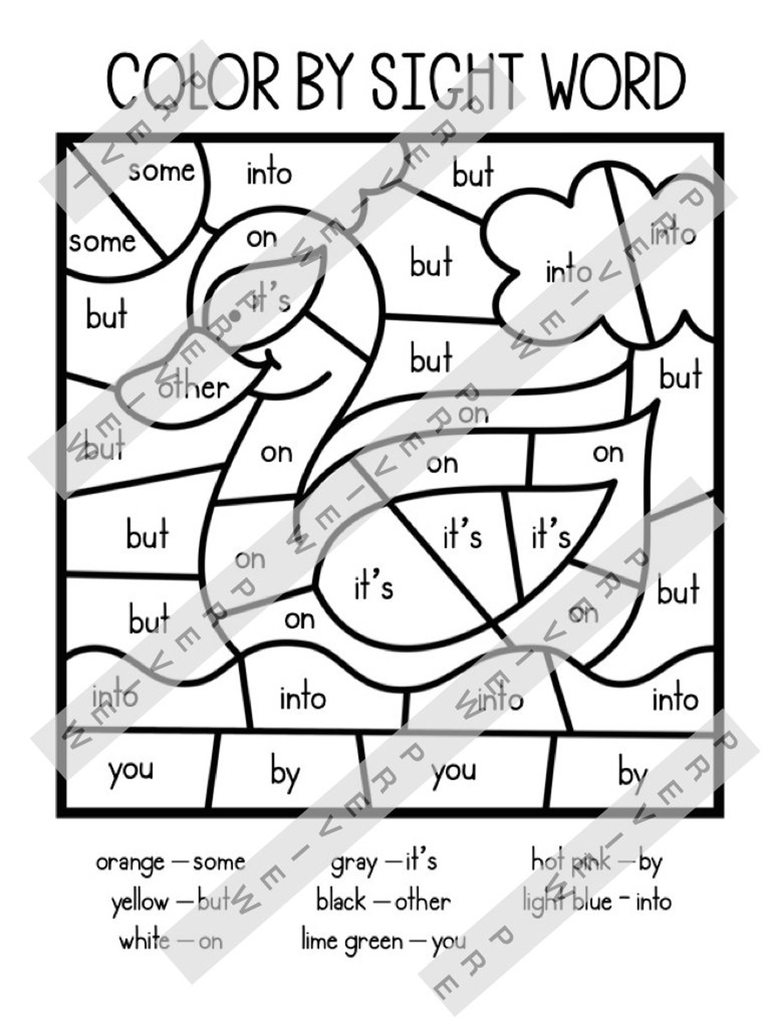 Pond Life Sight Word Color by Code for First & Second Grade - Etsy