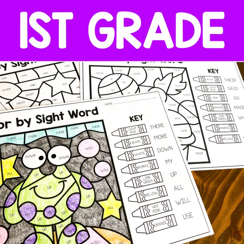 Outer Space Sight Word Color by Code | First & Second Grade | No Prep ...