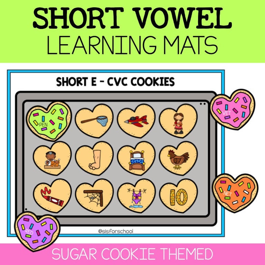 CVC Word Short Vowel Busy Book Learning Mats: Literacy Centers - Etsy