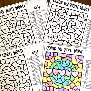 Sight Word Color by Code Worksheets, 1st Grade Earth Day, No Prep ...