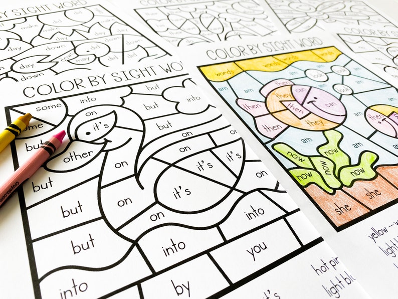 Pond Life Sight Word Color by Code for First & Second Grade, No Prep ...