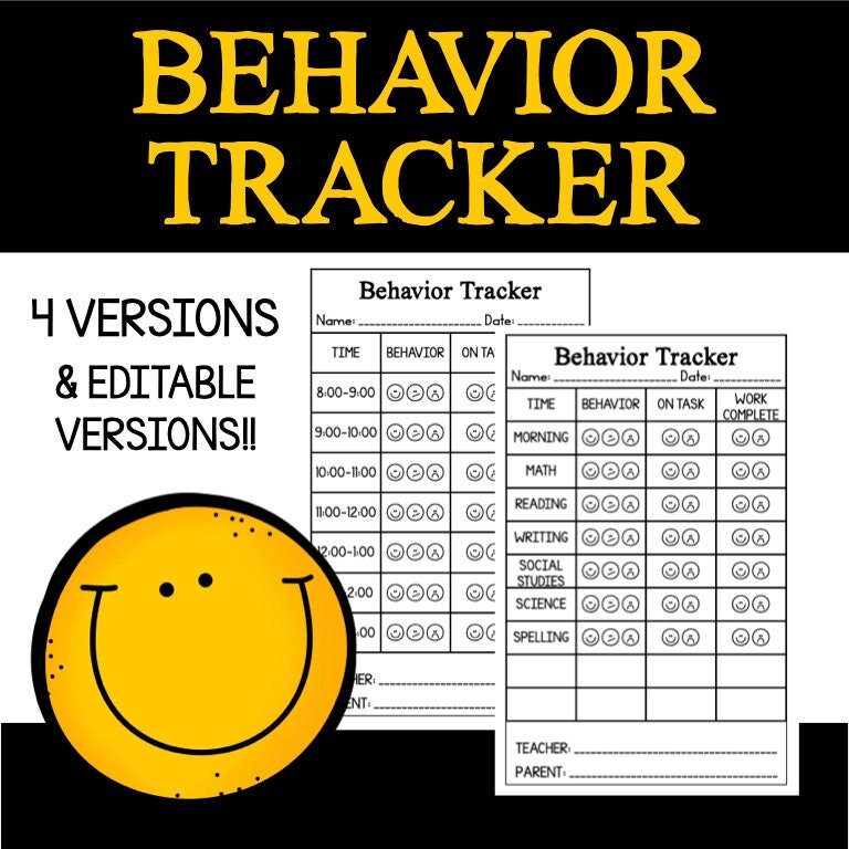 Behavior Tracker for Elementary Classrooms - Etsy