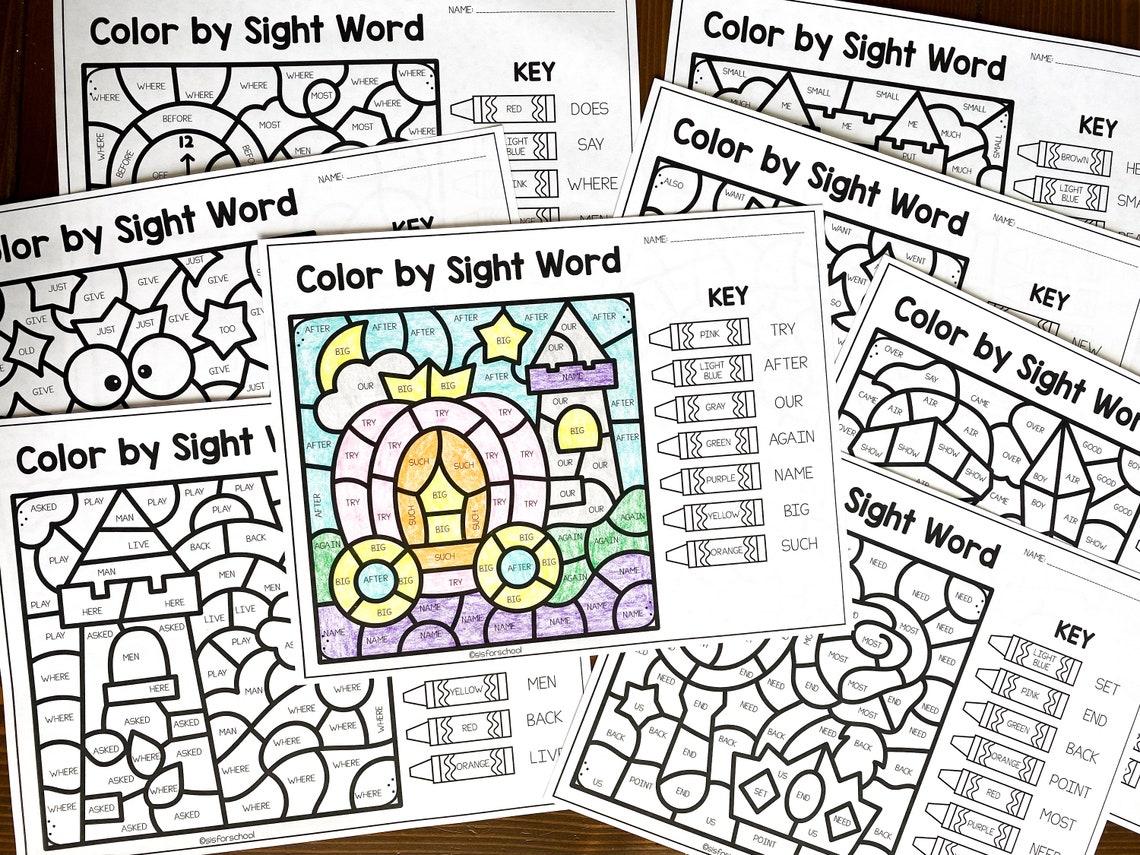 Fairytale Sight Word Color by Code | First & Second Grade | No Prep ...