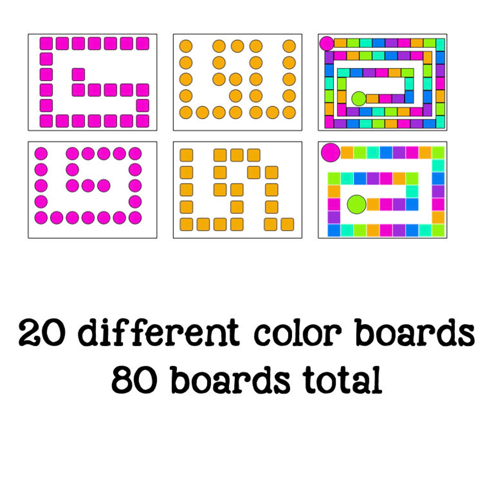 40 Neon Blank Board Game Pngs, Create Your Own Classroom Board Game ...