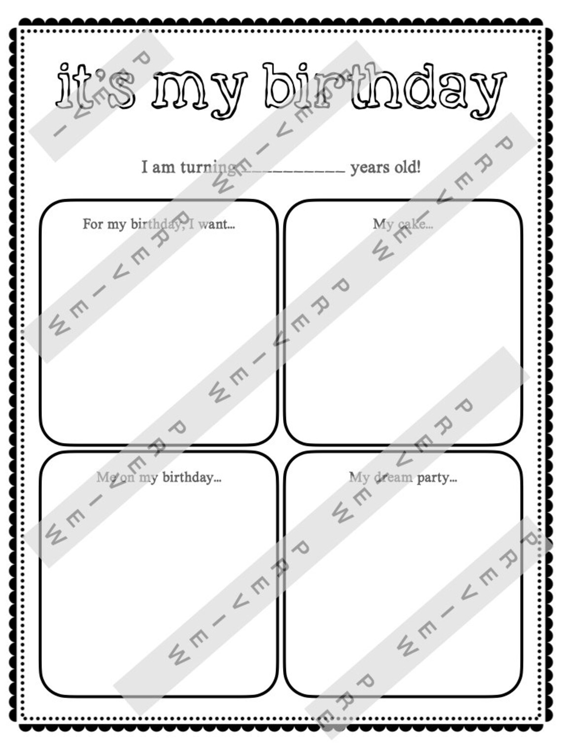 Birthday Book for Elementary Classrooms & Students, Writing Letters - Etsy