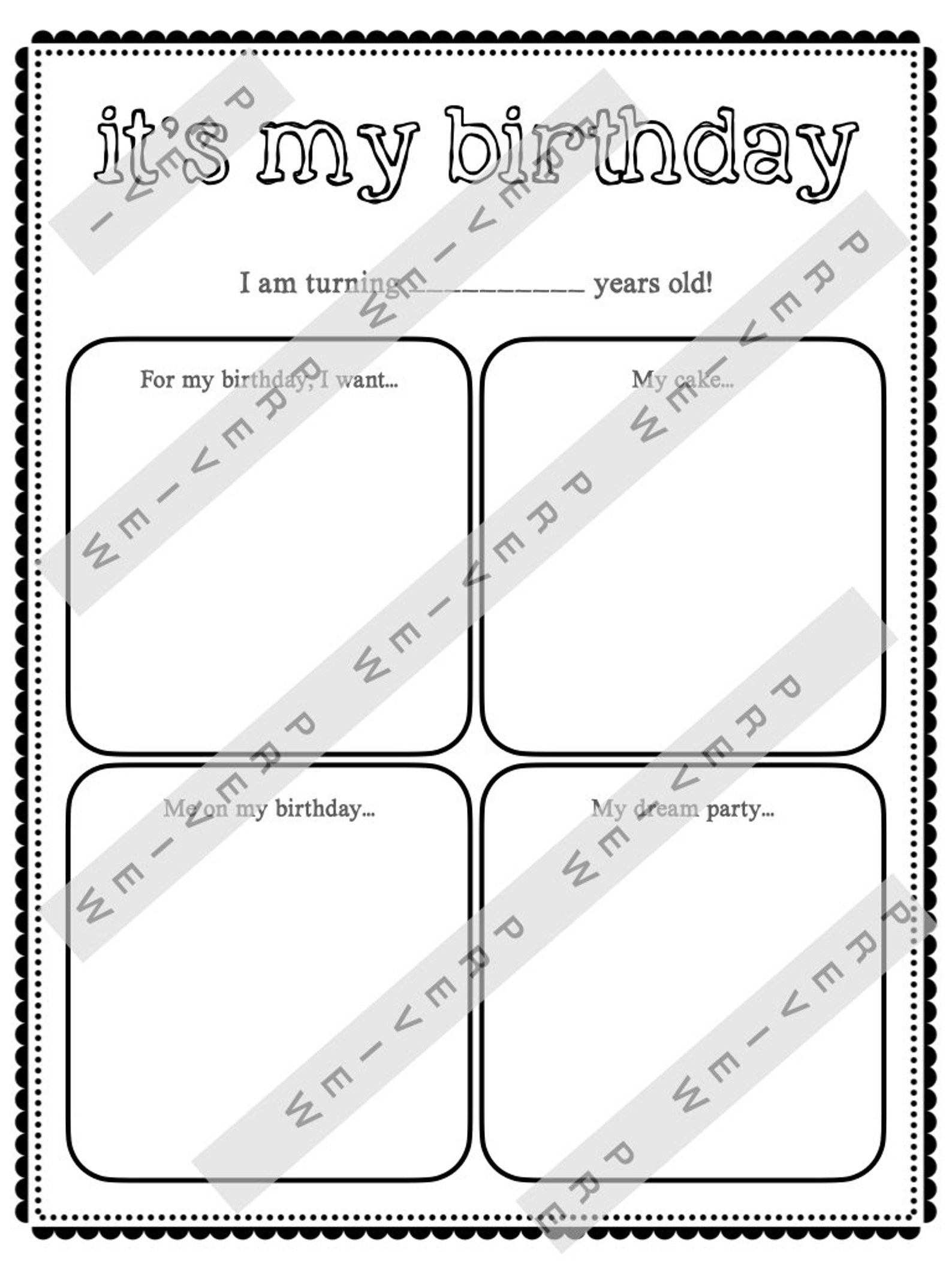 Birthday Book for Elementary Classrooms & Students, Writing Letters - Etsy