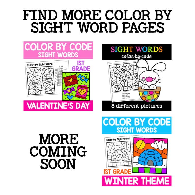Pond Life Sight Word Color by Code for First & Second Grade, No Prep ...