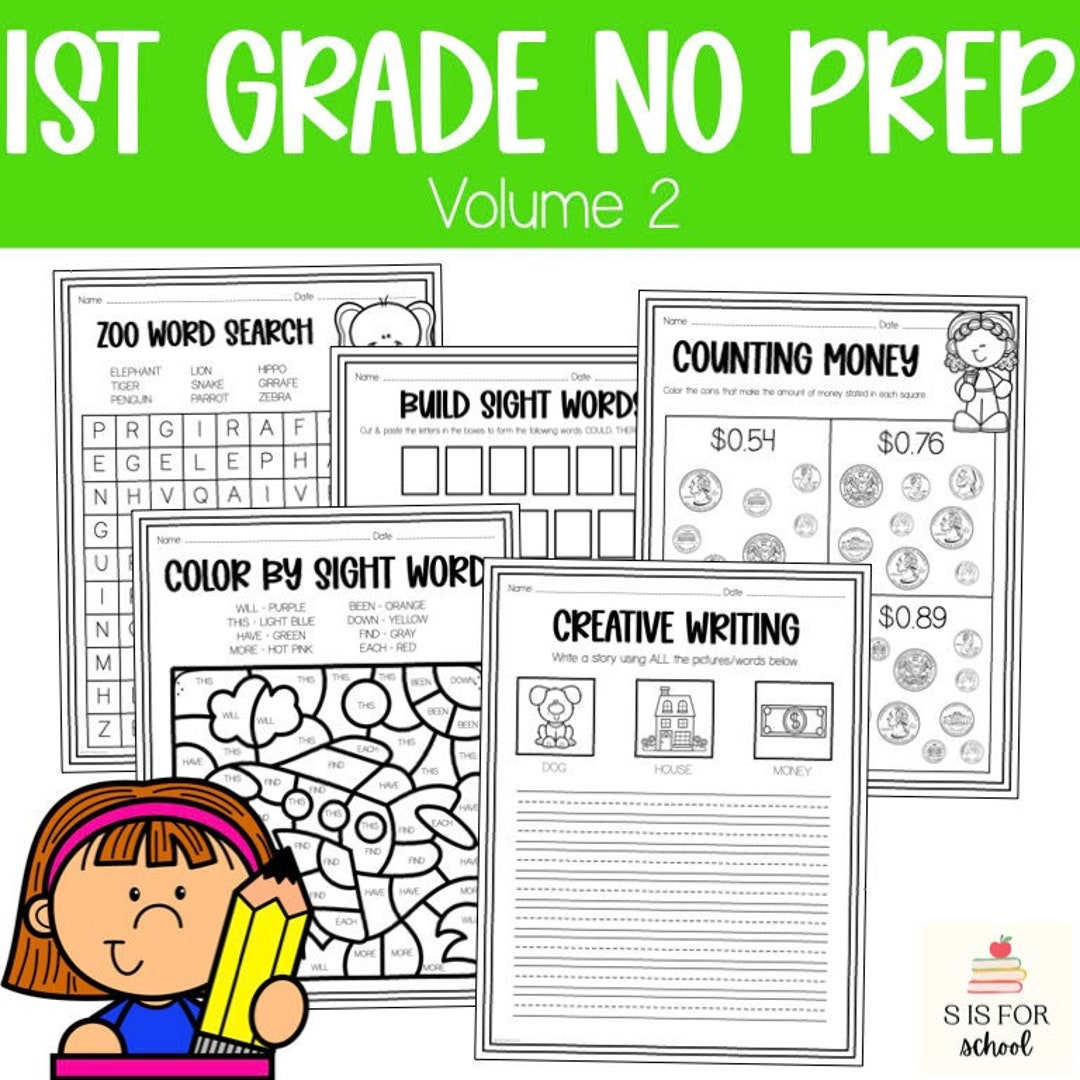 Early Finisher Worksheet Packet, Math & Literacy No Prep Pages, First ...