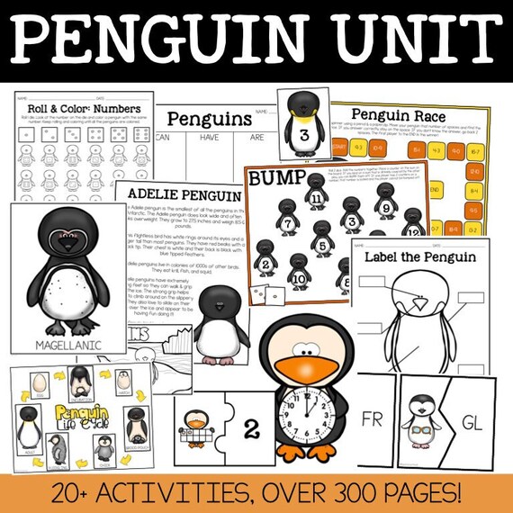 Penguins Math And Literacy Activities For Kindergarten And 1st Grade