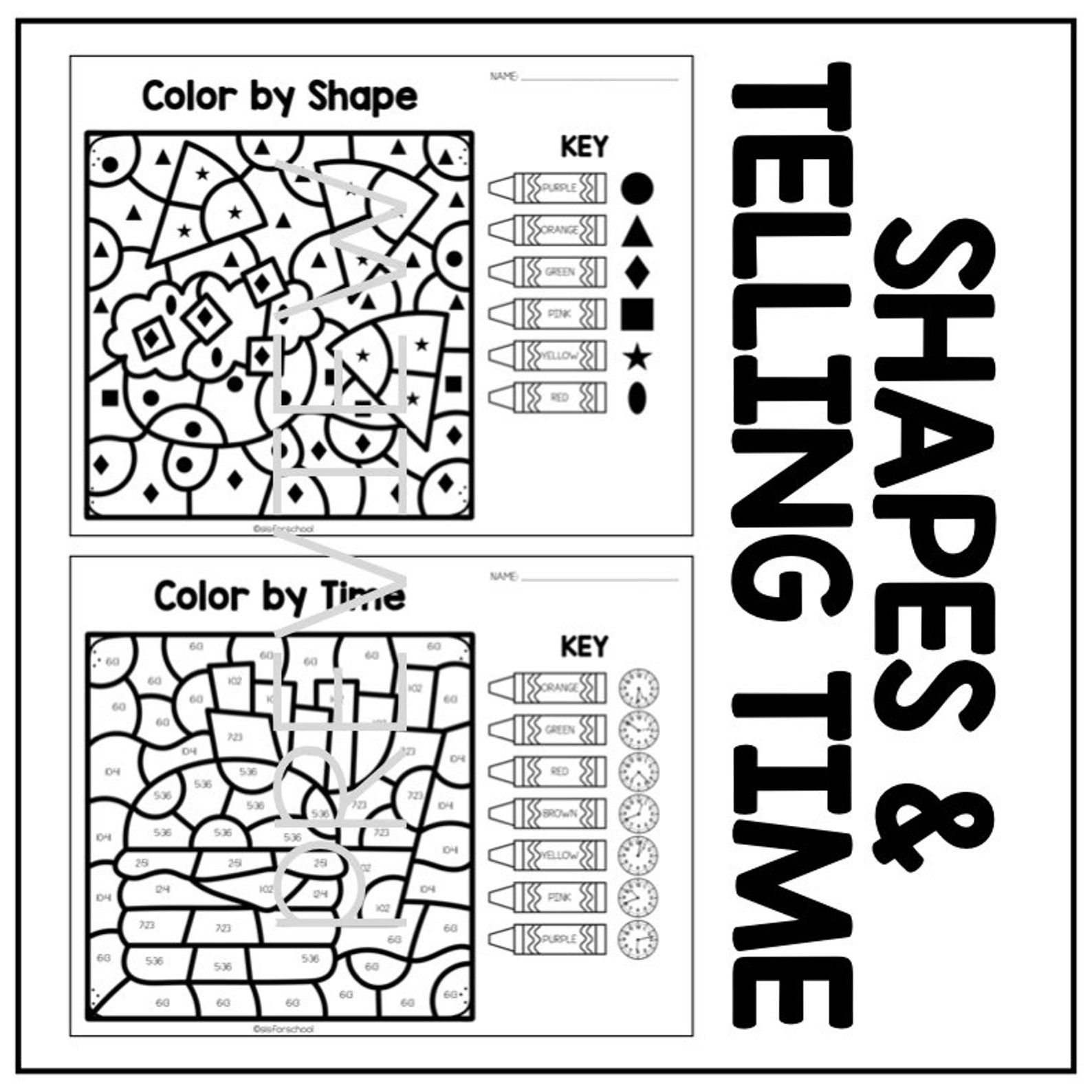 1st Grade Math Color by Code: Food Edition Addition Subtraction Shapes ...