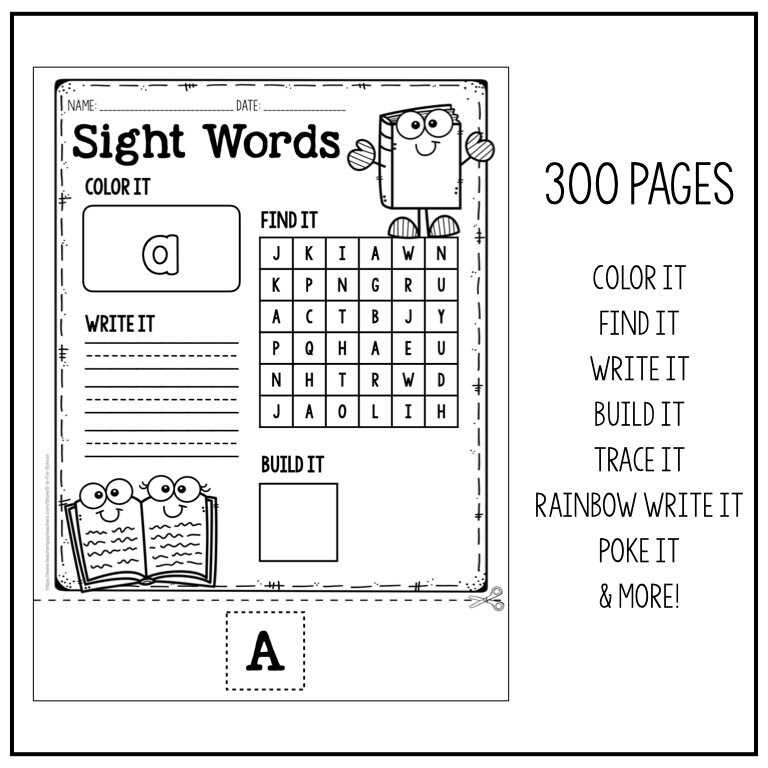 Fry's First 100 Words, Sight Word Bundle for First Grade, No Prep Sight ...