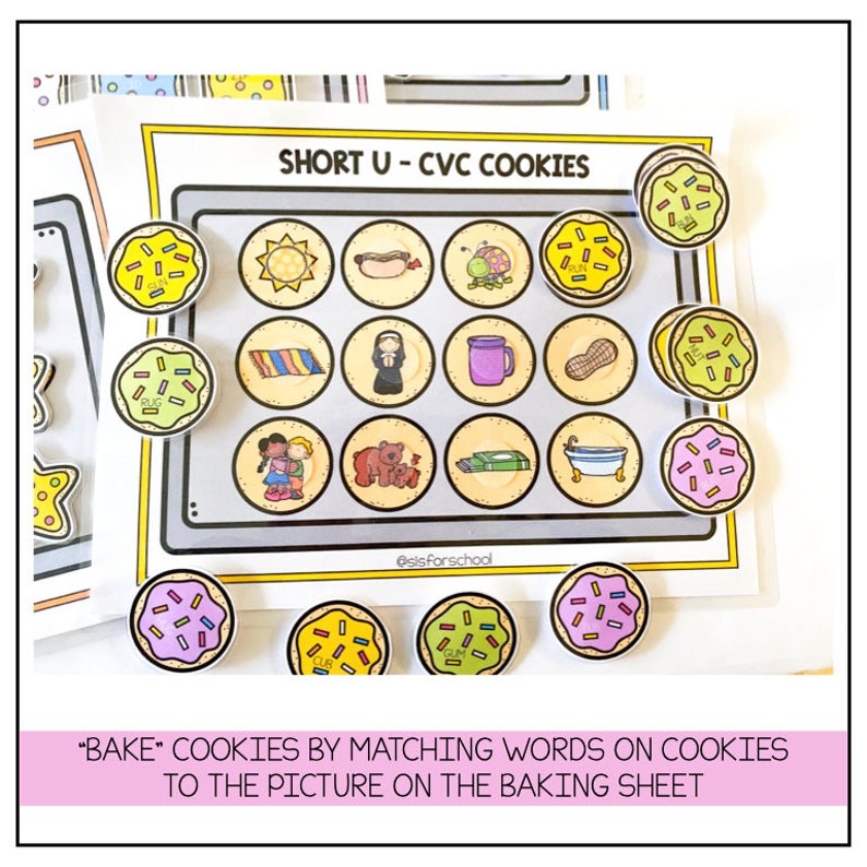 CVC Word Short Vowel Busy Book Learning Mats: Literacy Centers ...