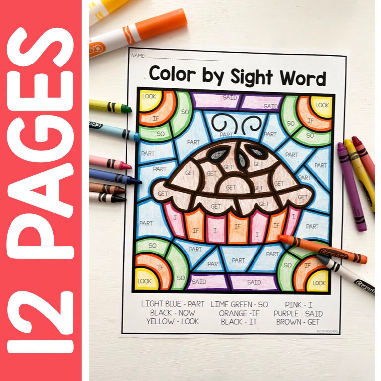 1st Grade Thanksgiving Sight Word Color by Code No Prep Sight - Etsy