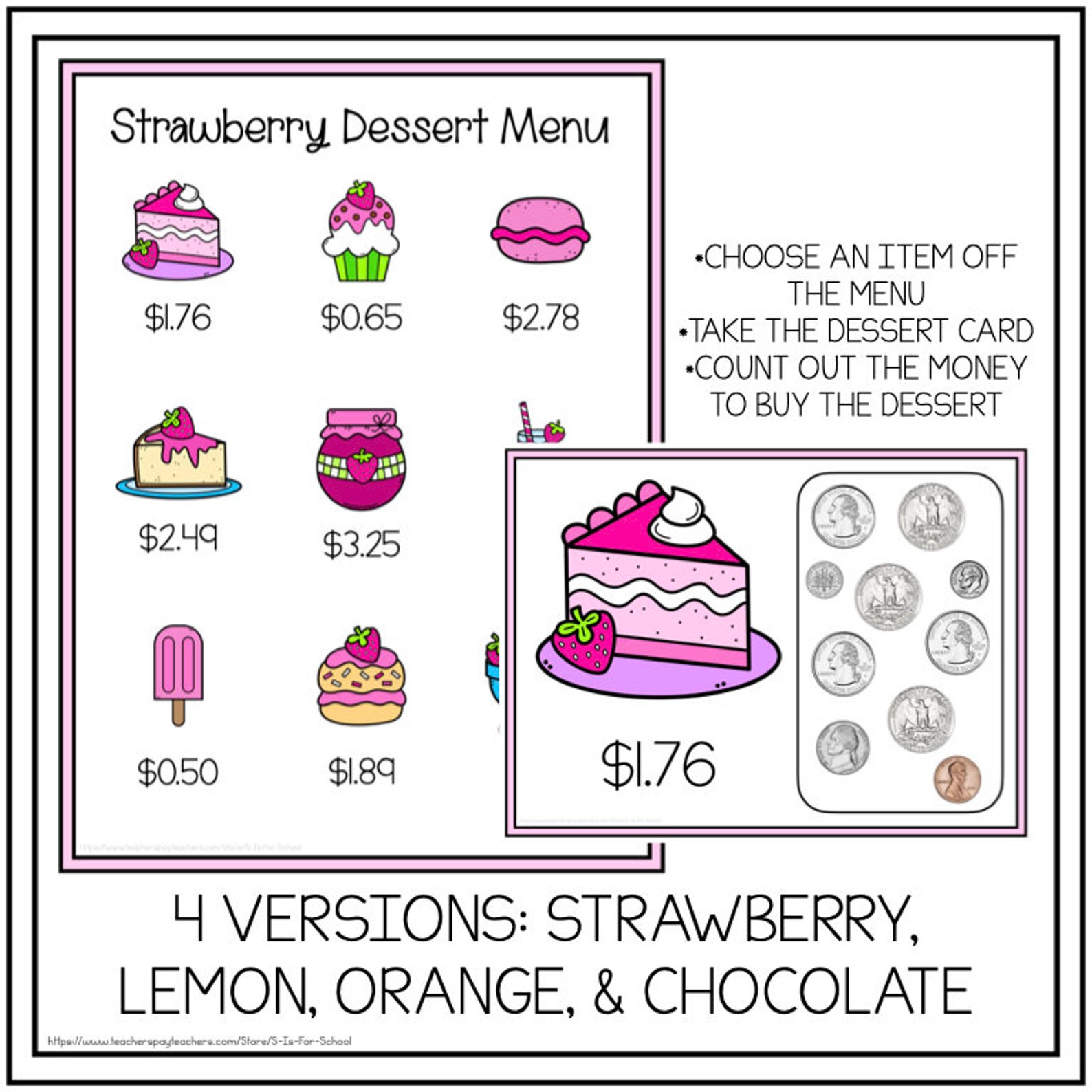 Counting Money Math Centers, Let's Play Dessert Shop, Counting Coins ...