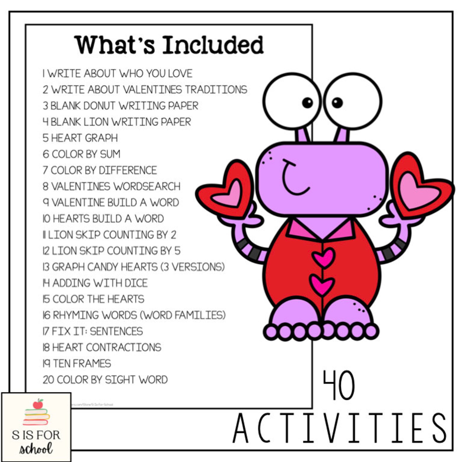 Valentine's Day No-prep, Early Finisher Worksheets, February Math and ...