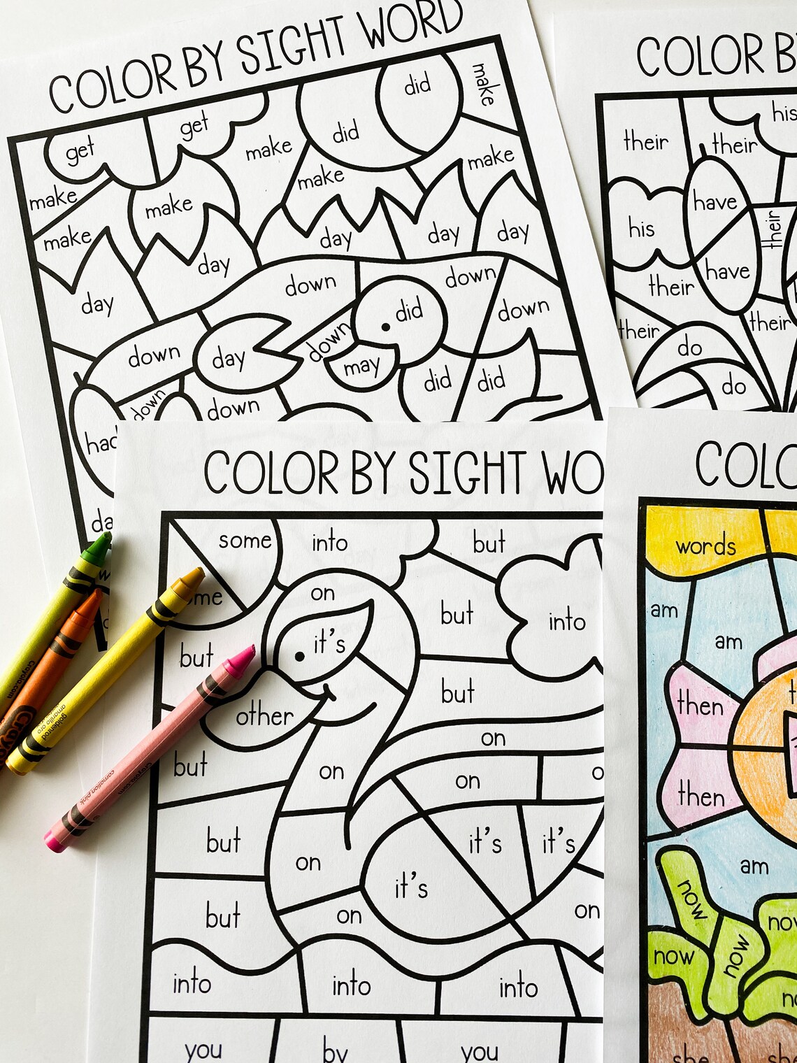 Pond Life Sight Word Color by Code for First & Second Grade, No Prep ...