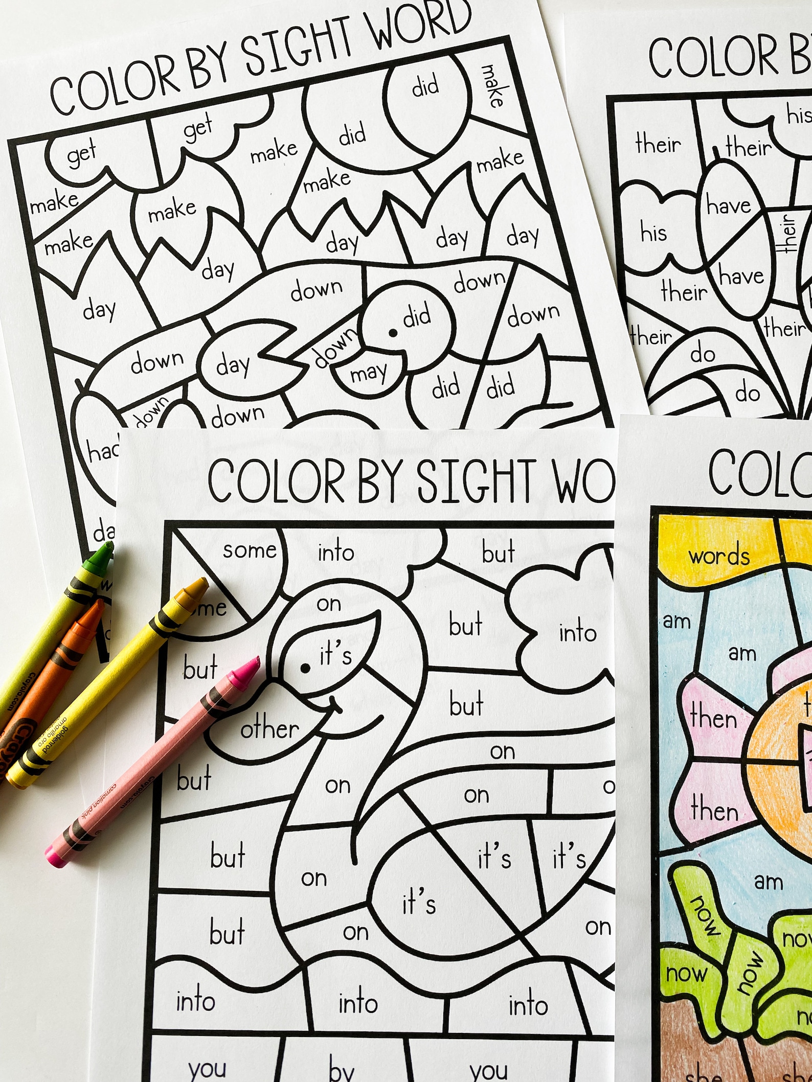 Pond Life Sight Word Color by Code for First & Second Grade, No Prep ...