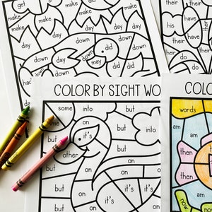 Pond Life Sight Word Color by Code for First & Second Grade, No Prep ...