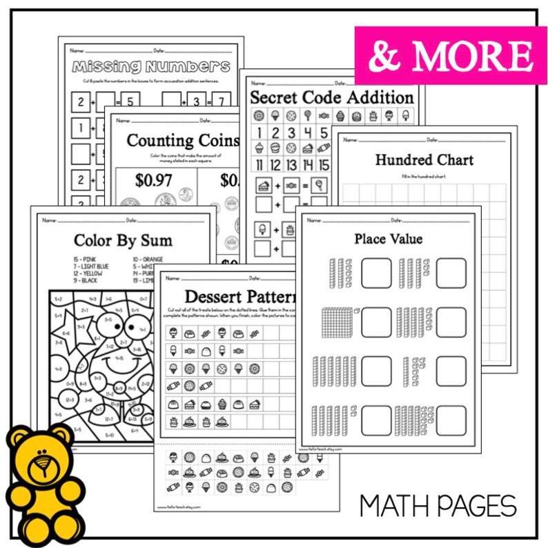 Early Finisher Worksheet Packet, Math & Literacy No Prep Pages, First ...