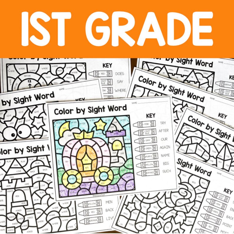 Fairytale Sight Word Color by Code | First & Second Grade | No Prep ...