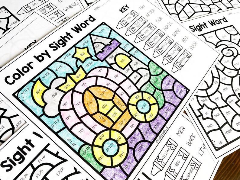 Fairytale Sight Word Color by Code | First & Second Grade | No Prep ...