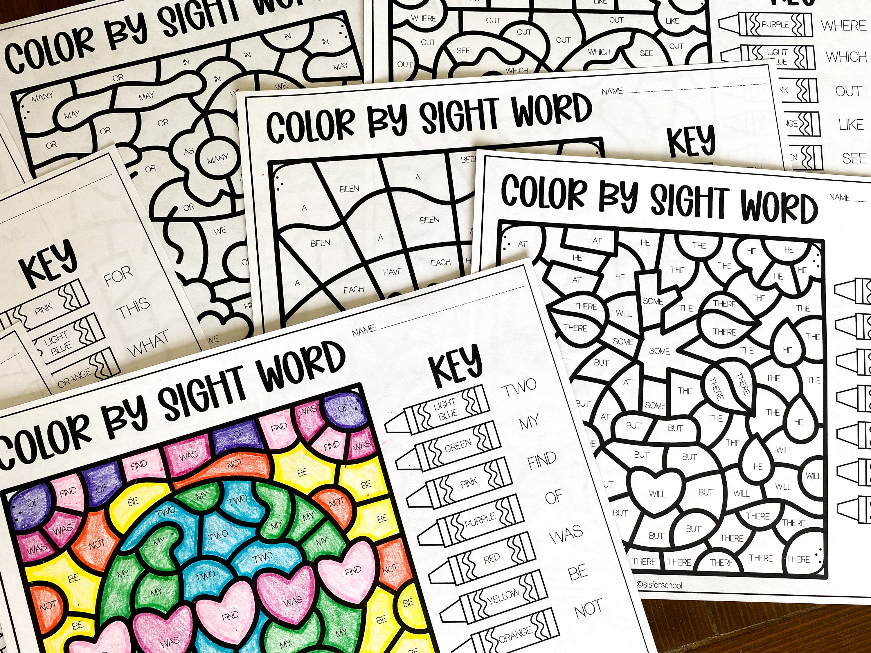 Sight Word Color by Code Worksheets, 1st Grade Earth Day, No Prep ...