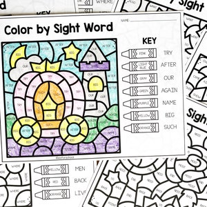 Fairytale Sight Word Color by Code | First & Second Grade | No Prep ...