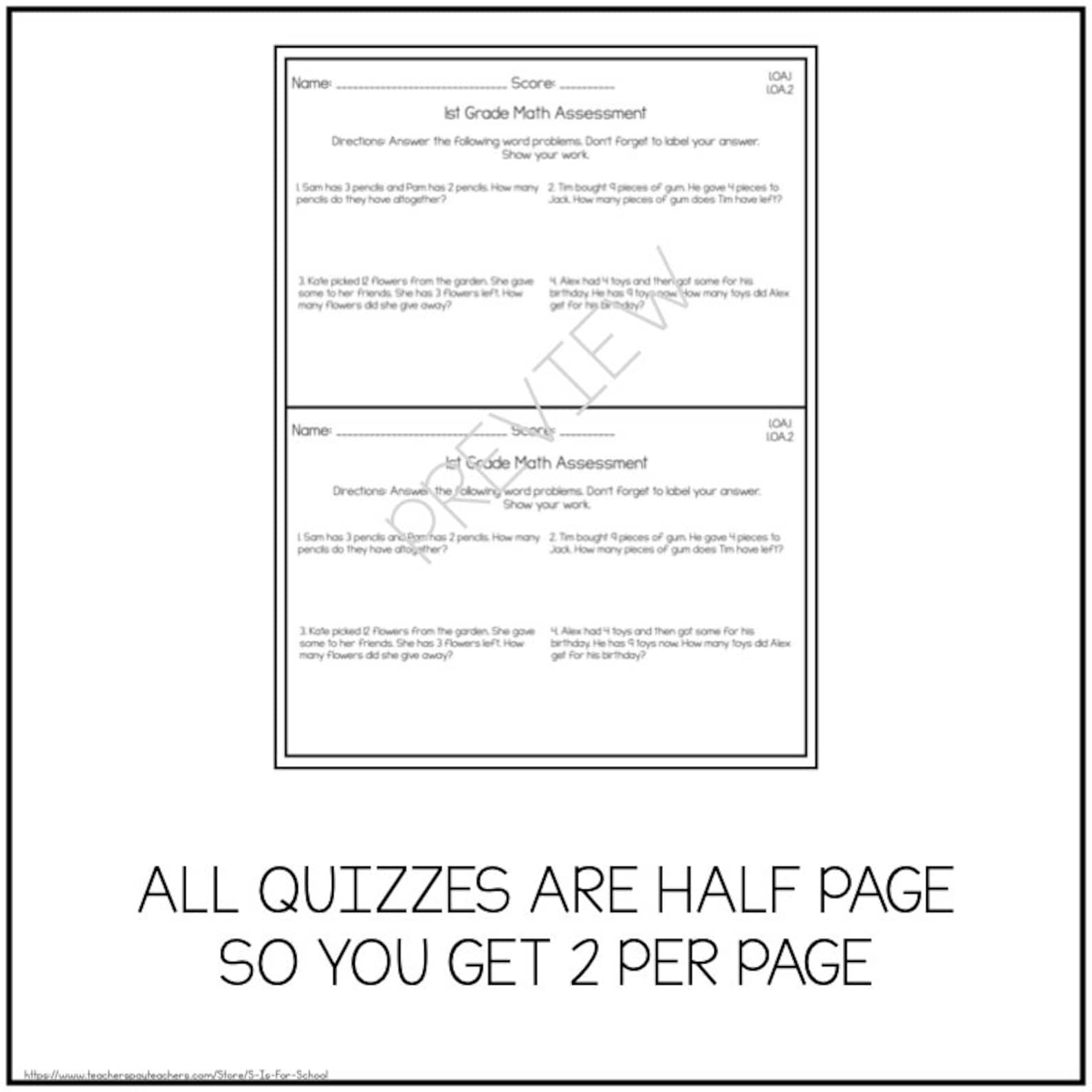 First Grade Common Core Math Assessments, 1st Grade Math Worksheets - Etsy
