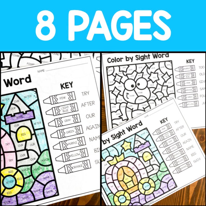 Fairytale Sight Word Color by Code | First & Second Grade | No Prep ...