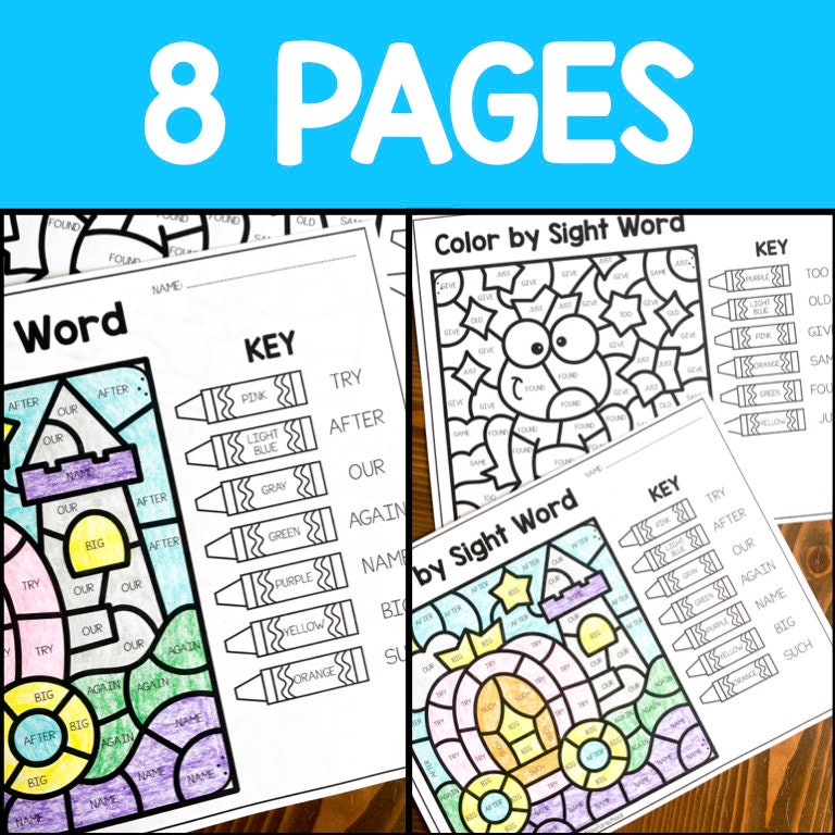Fairytale Sight Word Color by Code | First & Second Grade | No Prep ...