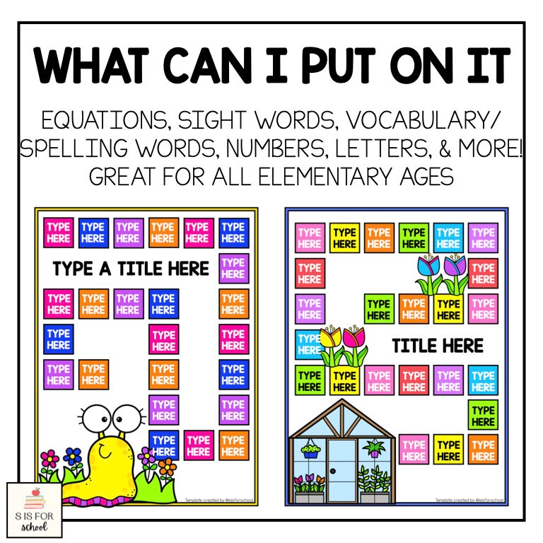 6 Editable Spring Board Games for Any Elementary Grade/subject ...