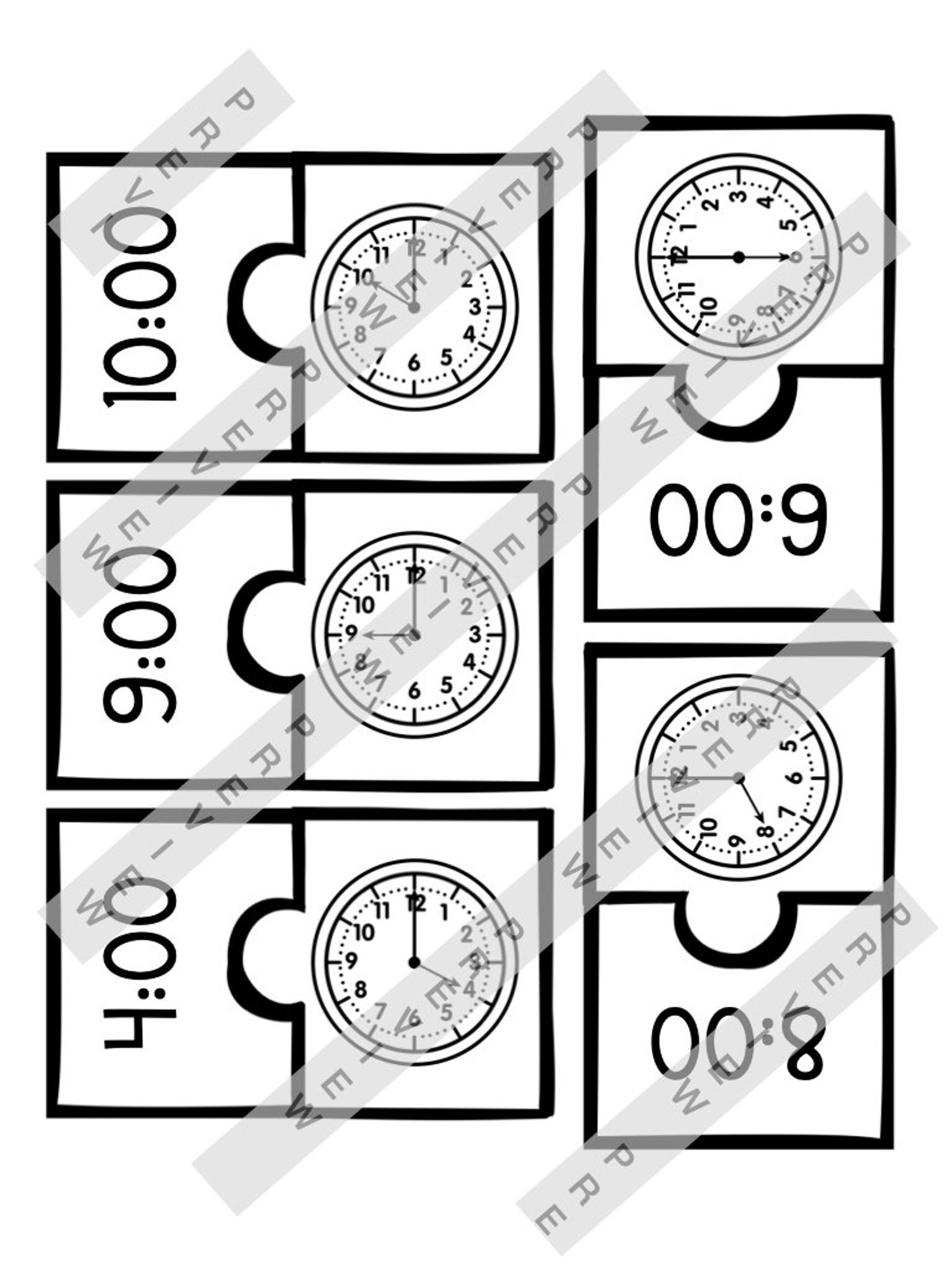 Telling Time Worksheet Packet First Grade Math Practice - Etsy