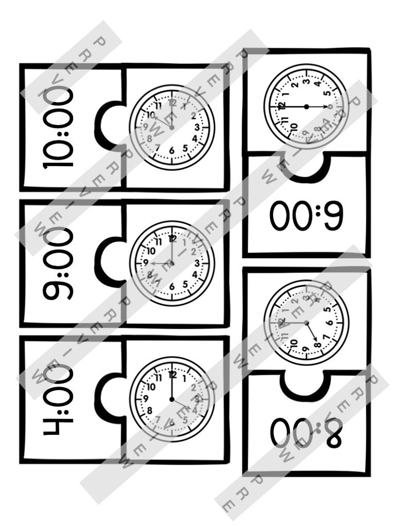 Telling Time Worksheet Packet First Grade Math Practice - Etsy