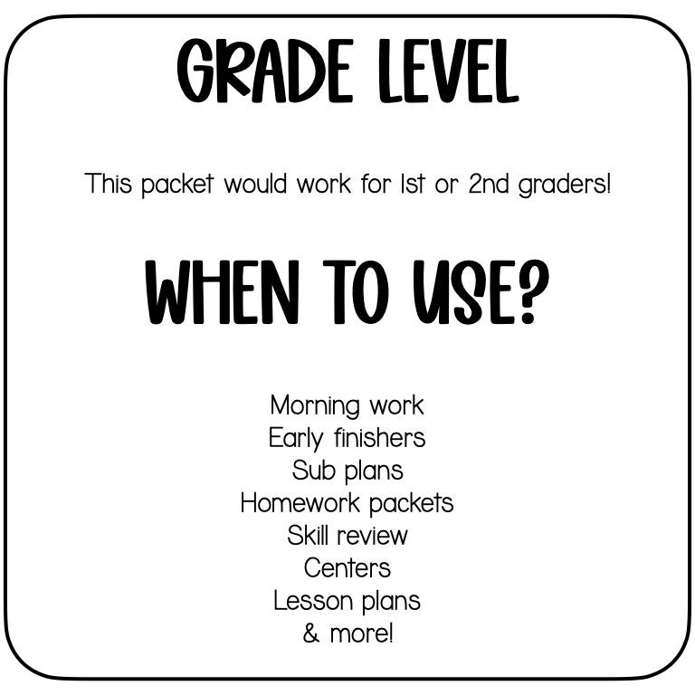 50 Page Fall Early Finisher Worksheet Packet, Math & Language Arts ...