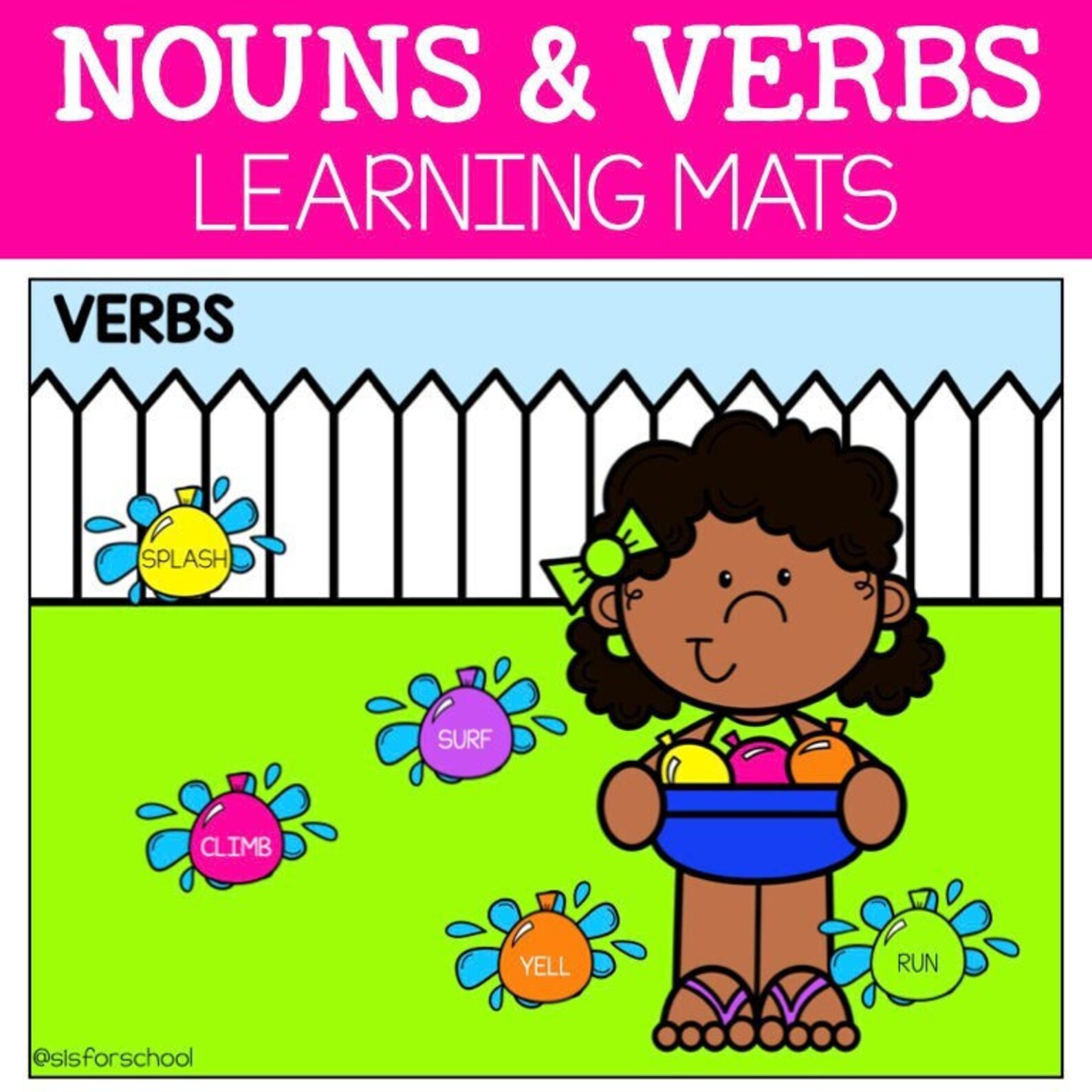 Nouns & Verbs Word Sort Busy Book Learning Mats: Parts of Speech ...