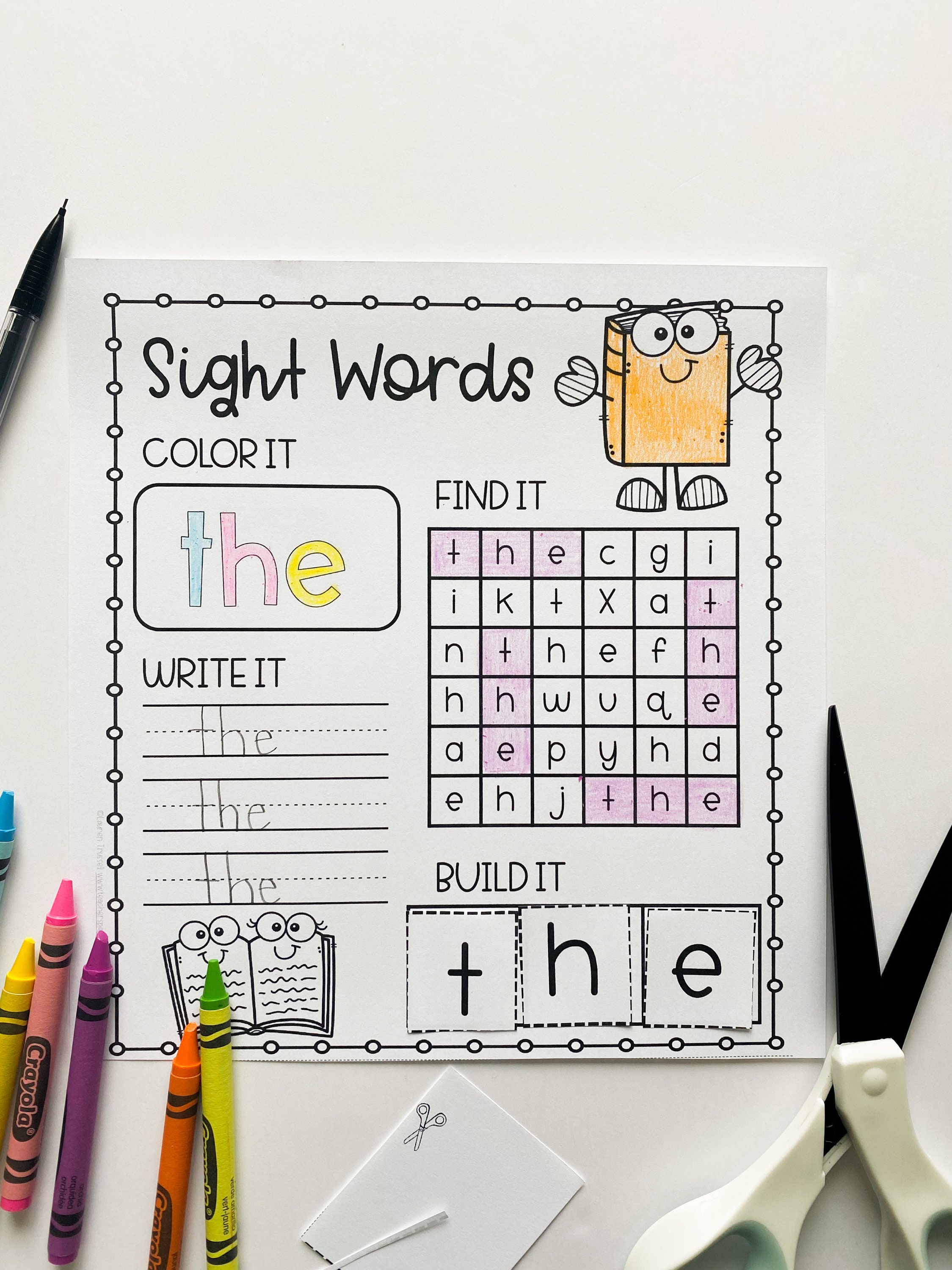 Sight Word Bundle for First Grade, No Prep Sight Word Practice Pages ...
