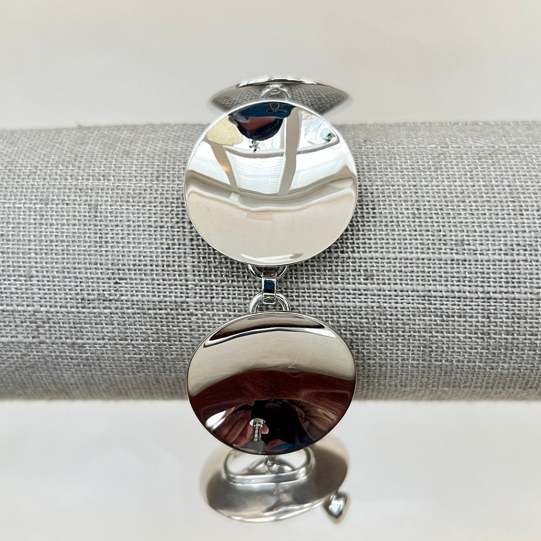 Robert Lee Morris Sterling Silver Concave Disc Bracelet, Comes With ...