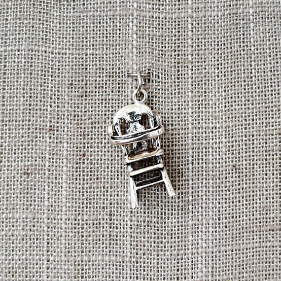 Vintage Sterling Silver Articulated Baby High Chair C… - Gem