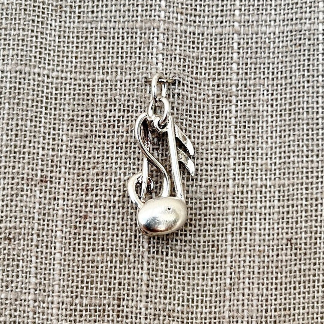 Vintage Sterling Silver Music Notes Charm - Etsy