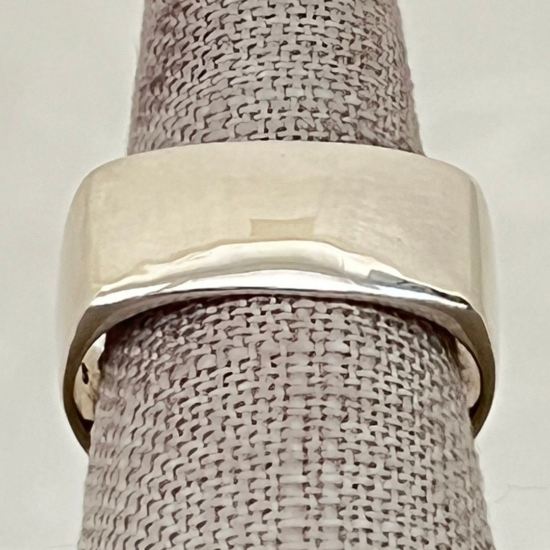 Vintage Sterling Silver Oblong Square Ring - Etsy