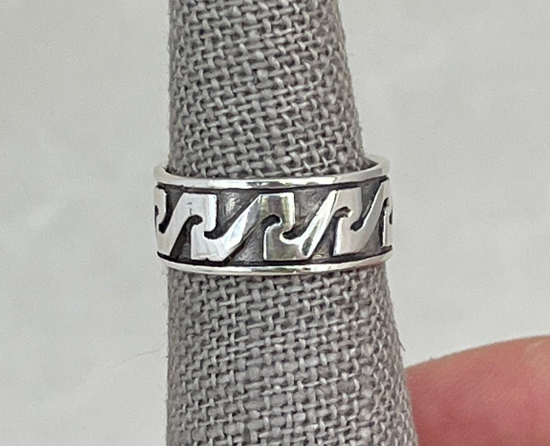 Vintage Sterling Silver Aztec Motif Ring - Etsy
