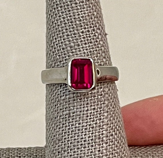sterling silver vintage ruby - Gem