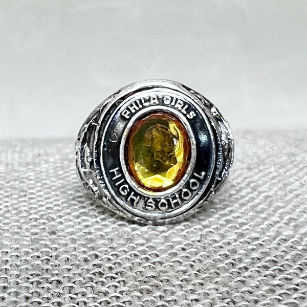 Vintage Class Ring Silver - Etsy